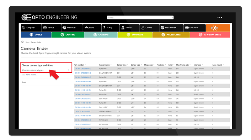 Discover the brand-new Camera Finder Tool by Opto Engineering® | Opto ...